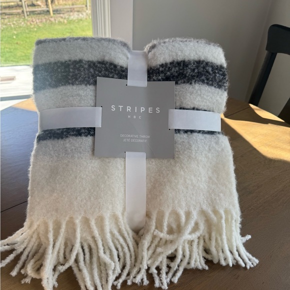 HBC Stripes | Bedding | Hbc Stripes Throw Wool Blend | Poshmark
